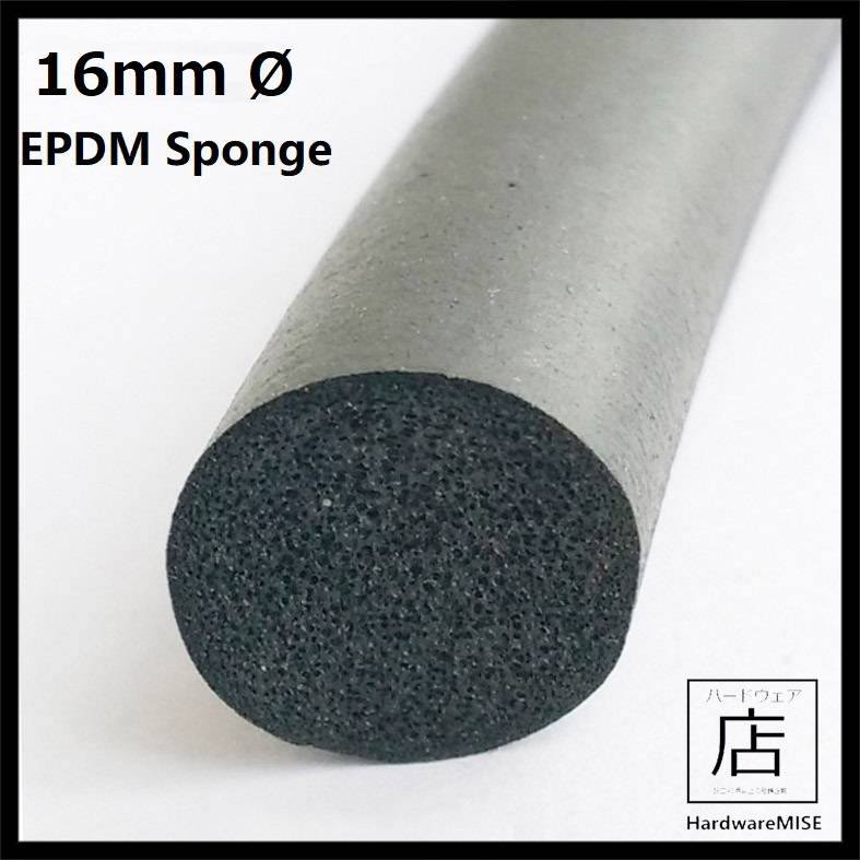 EPDM Rubber Sponge Cord Closed Cell Round Foam Strip 16mm Diameter