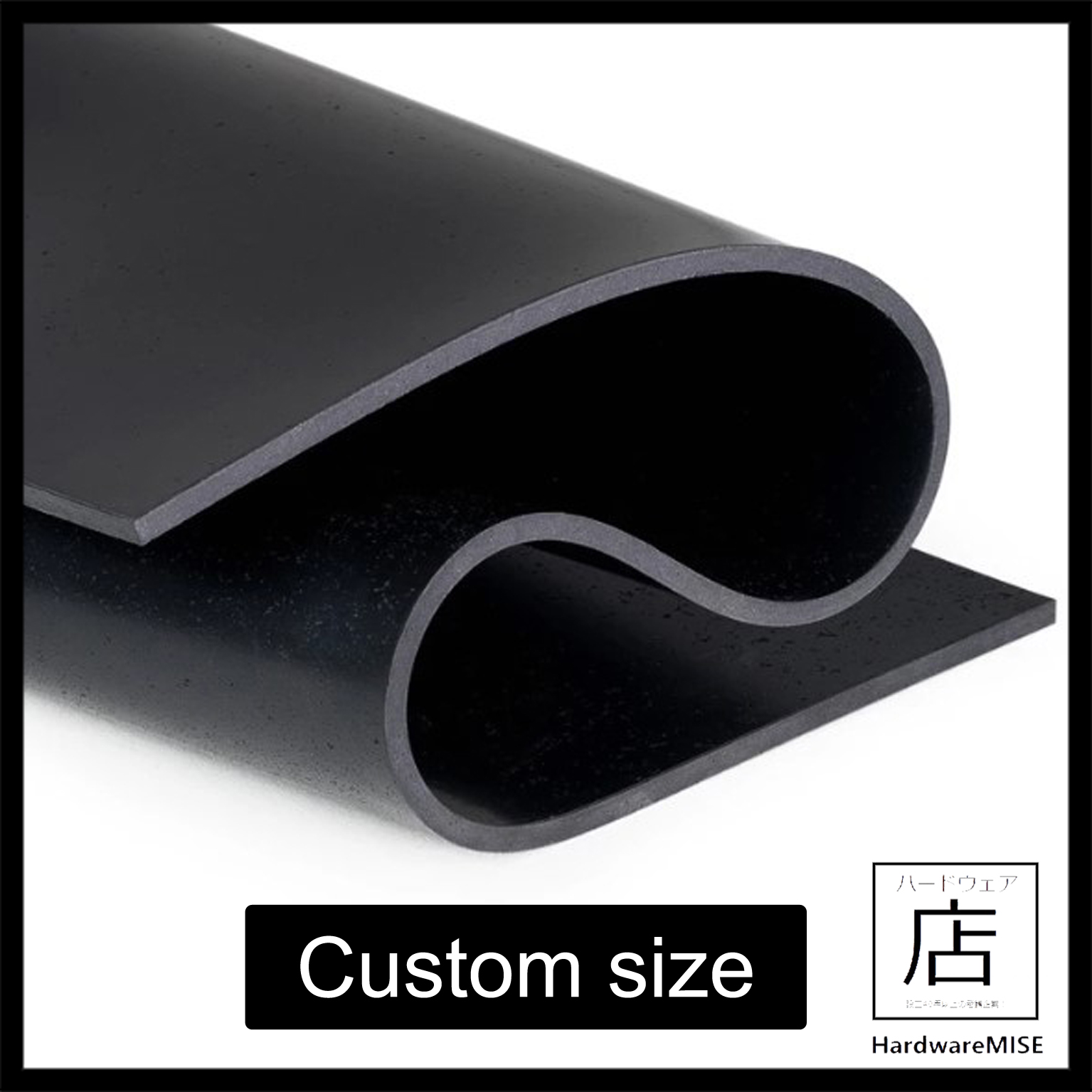 Neoprene Rubber Sheet Black Color hardness 60 shoreA Custom size cut to ...