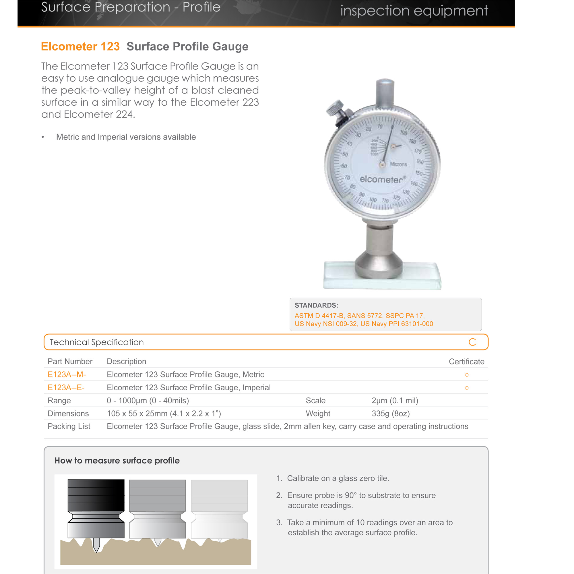 Home & Living :: DIY :: Hand Tools :: E123A-M Elcometer 123 Surface ...